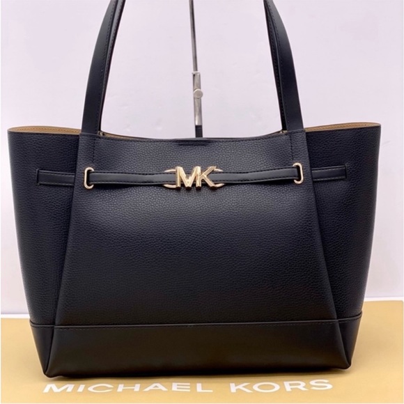 Michael Kors | Bags | Michael Kors Reed Large Tote Shoulder Bag Black ...